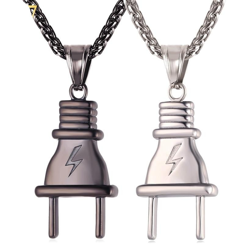 Electric Plug Design Hiphop Rope Chain Pendant Necklace – Innovato Store